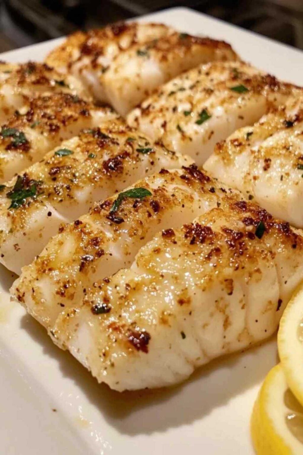 Garlic Parmesan Crusted Fish Fillets