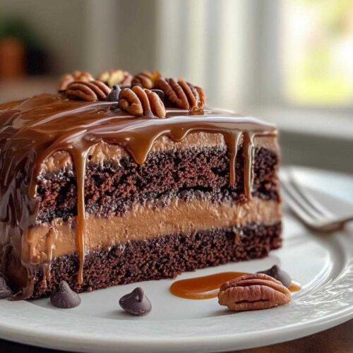 Turtle Caramel Cake Recipe: 5 Layers of Sweet Joy - NonnaFood
