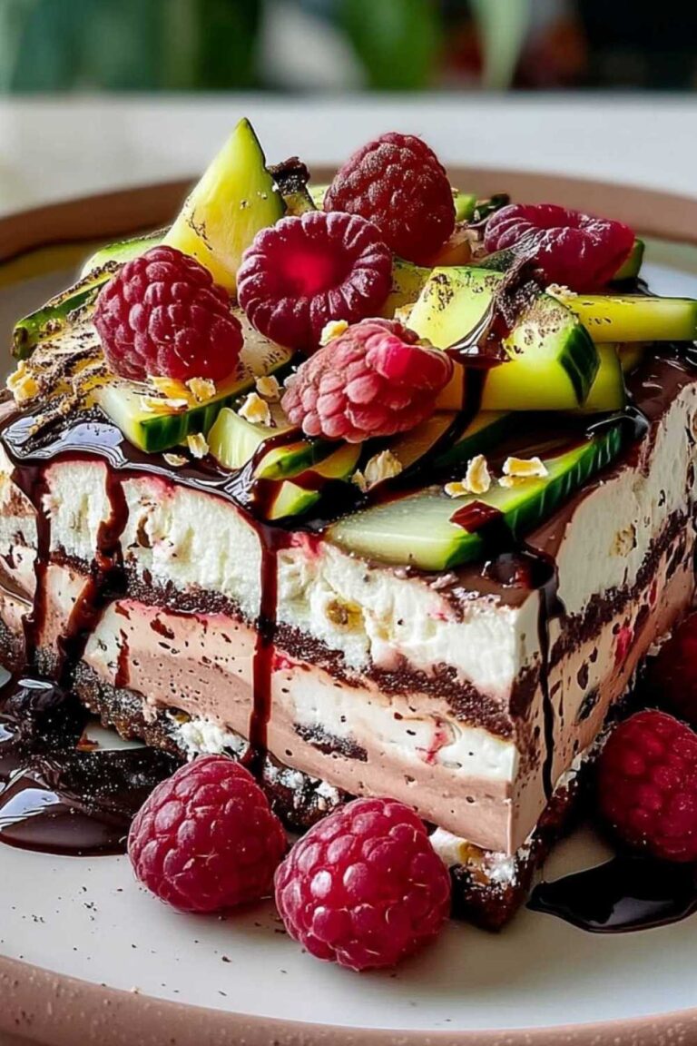 Chocolate Raspberry Mousse Cake with Dark Mirror Glaze