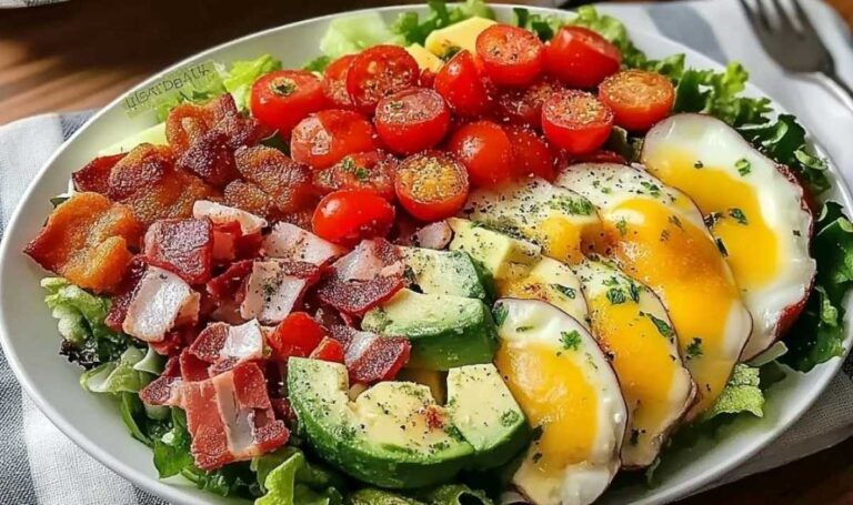 Cobb Salad Recipe with Chicken, Bacon & Blue Cheese