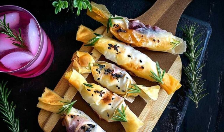 Cranberry and Brie Filo Crackers Recipe