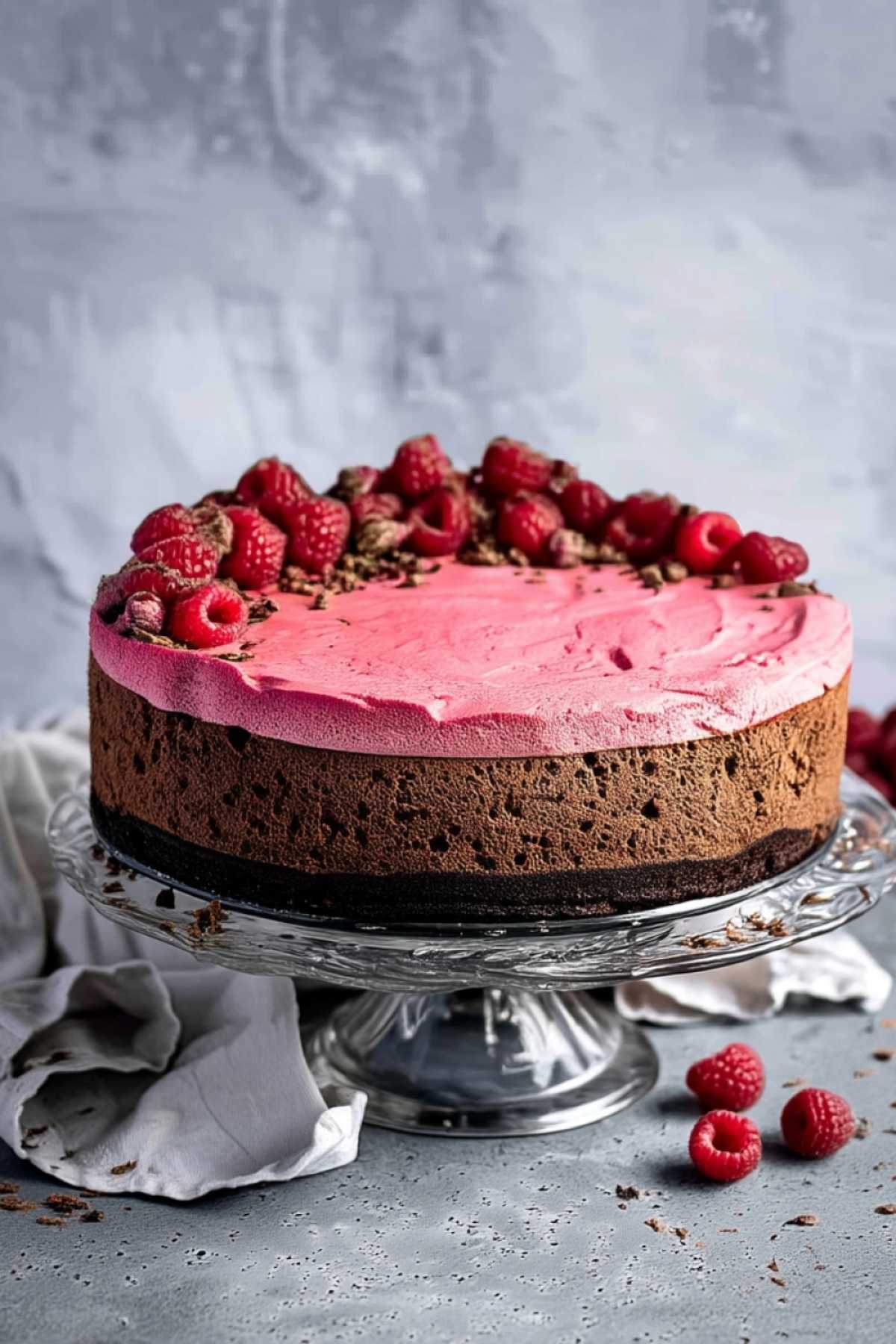 Vegan Chocolate Raspberry Mousse Cake – 7 Layers of Bliss