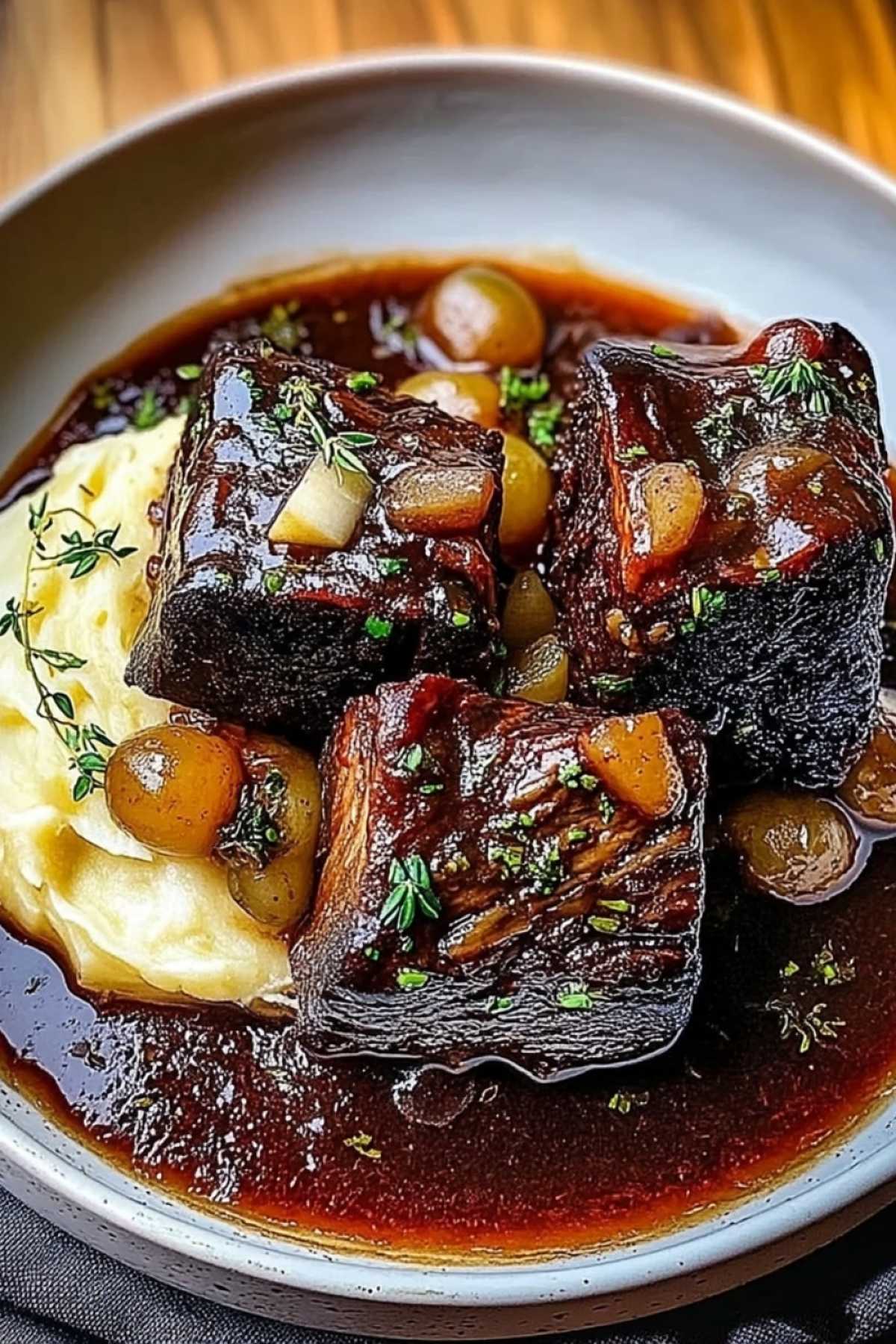 Braised Short Ribs with Garlic Mash – Fall-Apart Tender