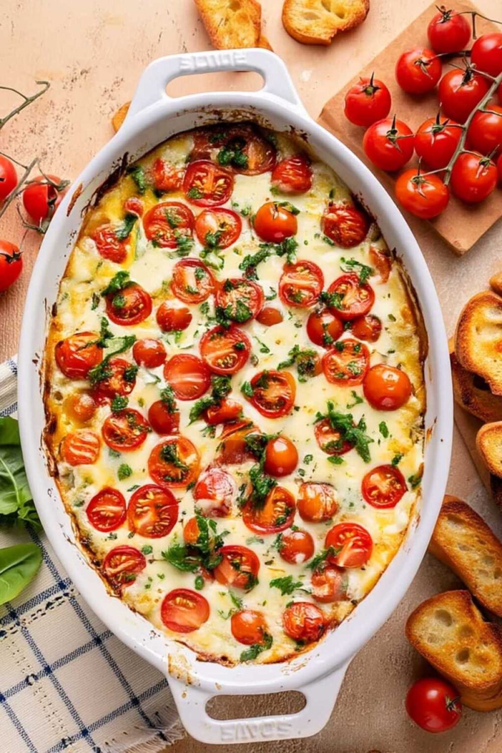 Easy Caprese Dip Recipe – Cheesy Party Favorite