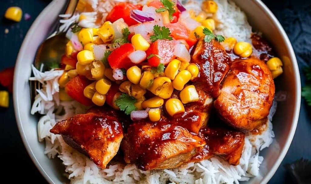 Honey Chipotle Chicken Bowls with Corn Salsa – 30 Min