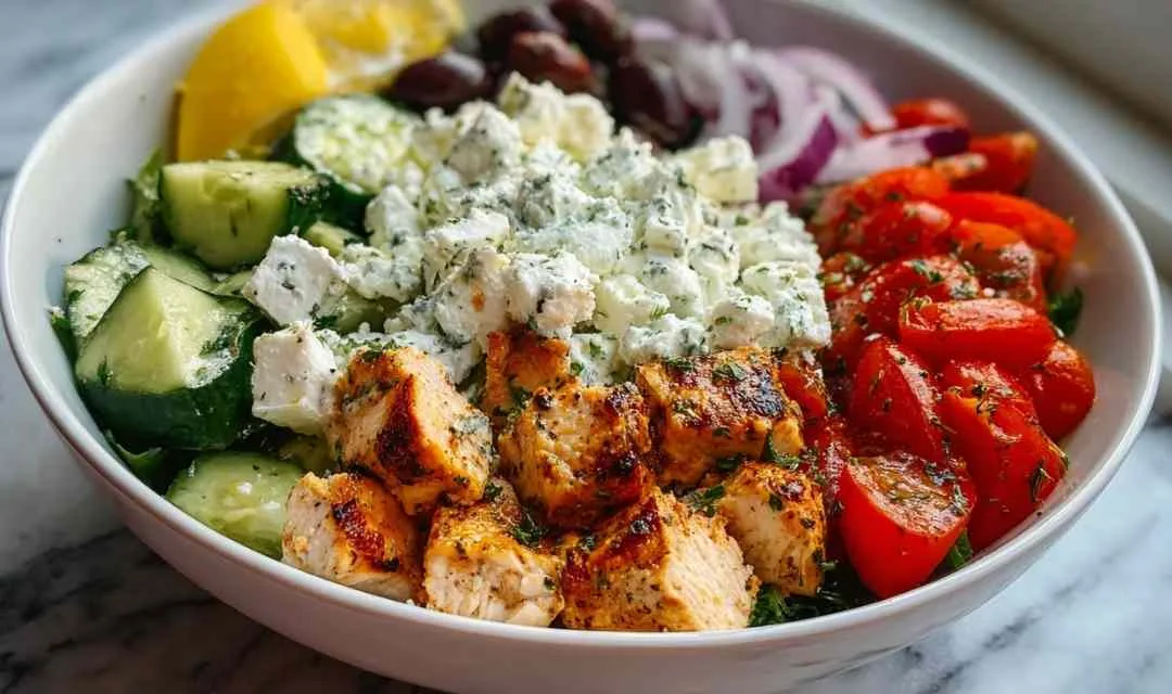 Greek Chicken Bowls: Easy Mediterranean Recipe Ready in 50 Minutes