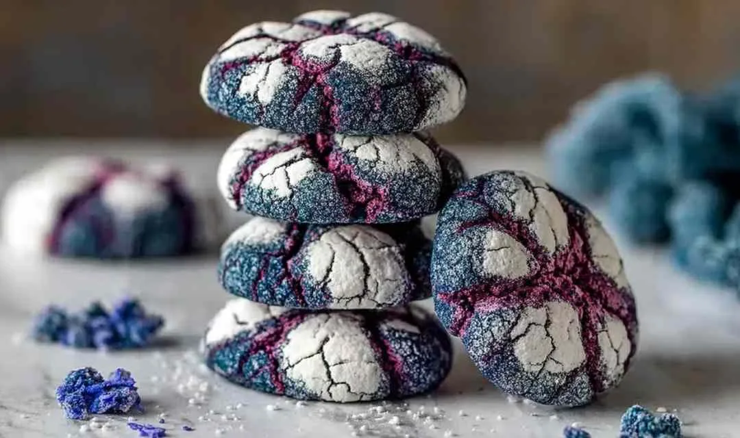 Blueberry Crinkle Cookies Recipe (Soft, Chewy & Beautiful)